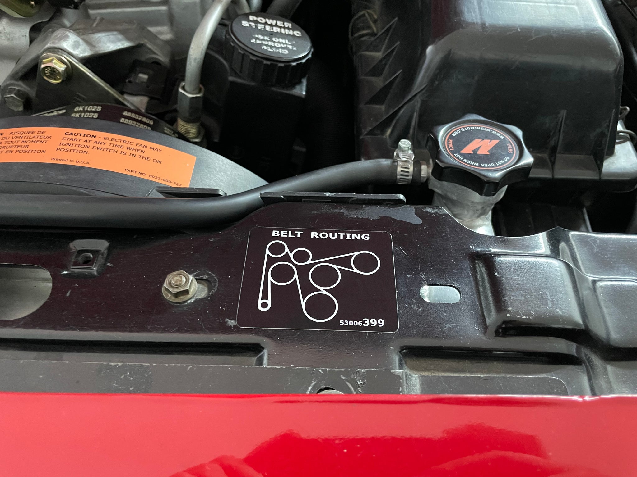 Jeep Engine Fan Belt Routing Diagram Decal (Multiple Variations) – Boxy ...